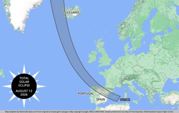 Where to view the Solar Eclipse in Palma on 12 August 2026